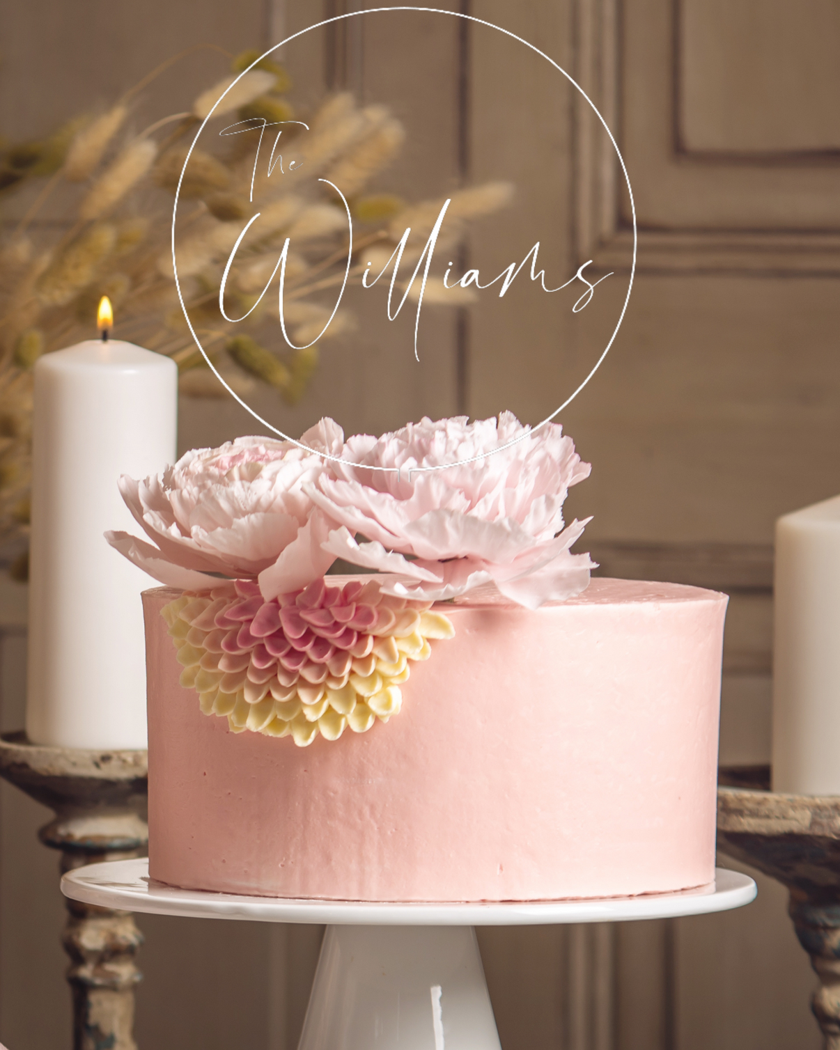 Personalized Clear Acrylic Cake Topper for Wedding & Anniversary ...