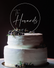 Personalized Clear Acrylic Cake Topper for Wedding & Anniversary ...